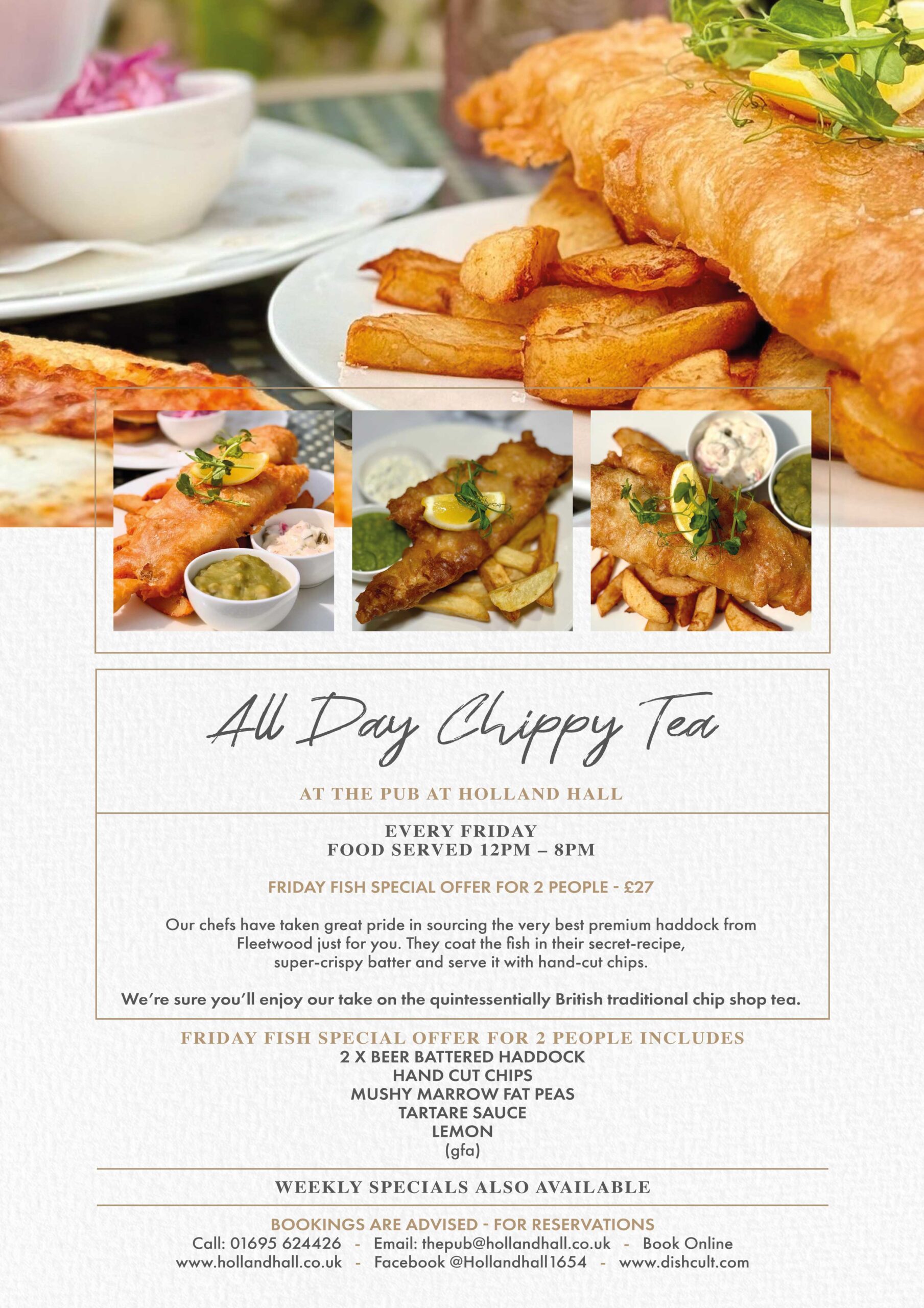 All Day Chippy Tea - Every Friday | Holland Hall